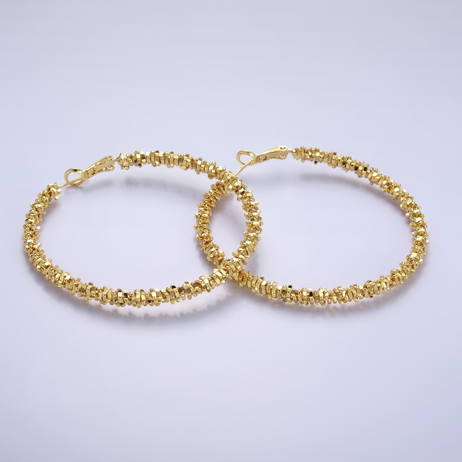 Gold Geometric Statement Hoops EA-0228